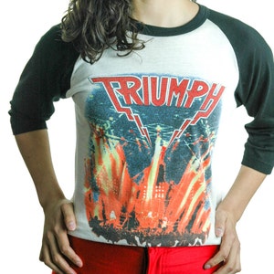 Vintage Triumph Shirt 1980s Concert Shirt Band Tee 1985-1986 Tour Boho ...