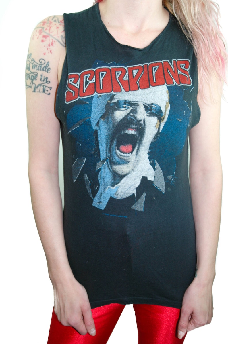 Vintage Scorpions Shirt 80s Concert Shirt Band Tee Heavy Metal 80s Tee ...