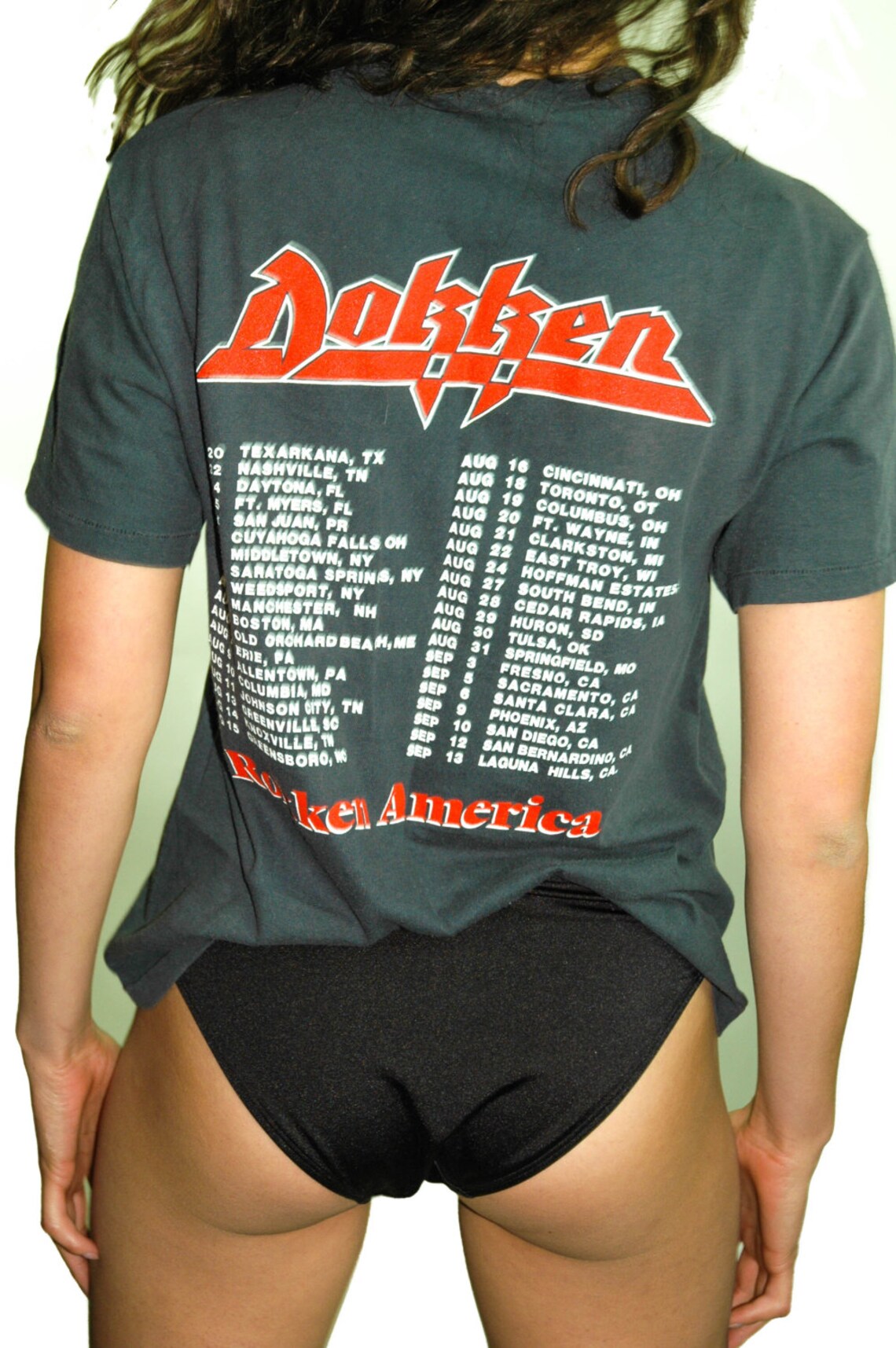Vintage Dokken Shirt Under Lock and Key 1980s Concert Shirt Band Tee Iron Maiden Slayer Judas ...