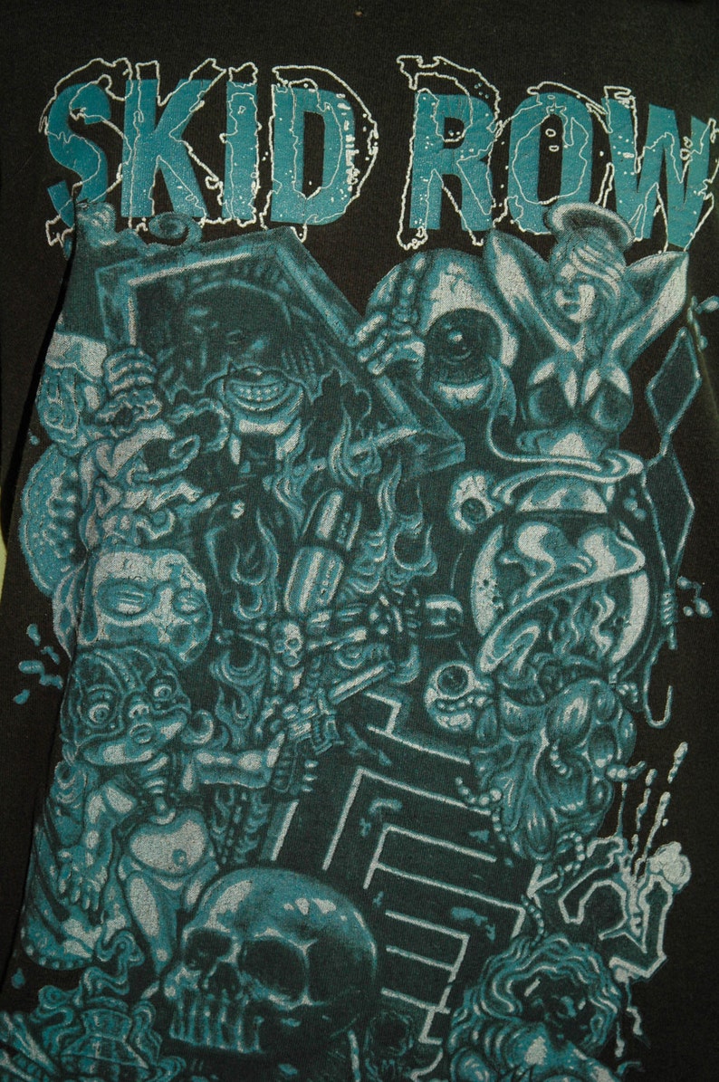 Vintage Skid Row Shirt 90s Tee 90s Shirt Band Tee Concert Shirt Rocker ...