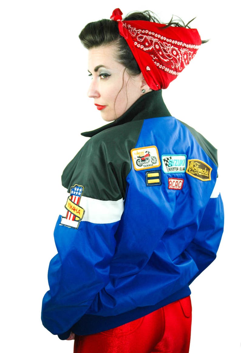 Vintage Yamaha Jacket Racing Patches 80s Motor cross Biker | Etsy