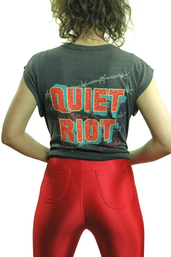 Vintage Quiet Riot shirt Muscle Tee 1980s Band Tee Co… - Gem