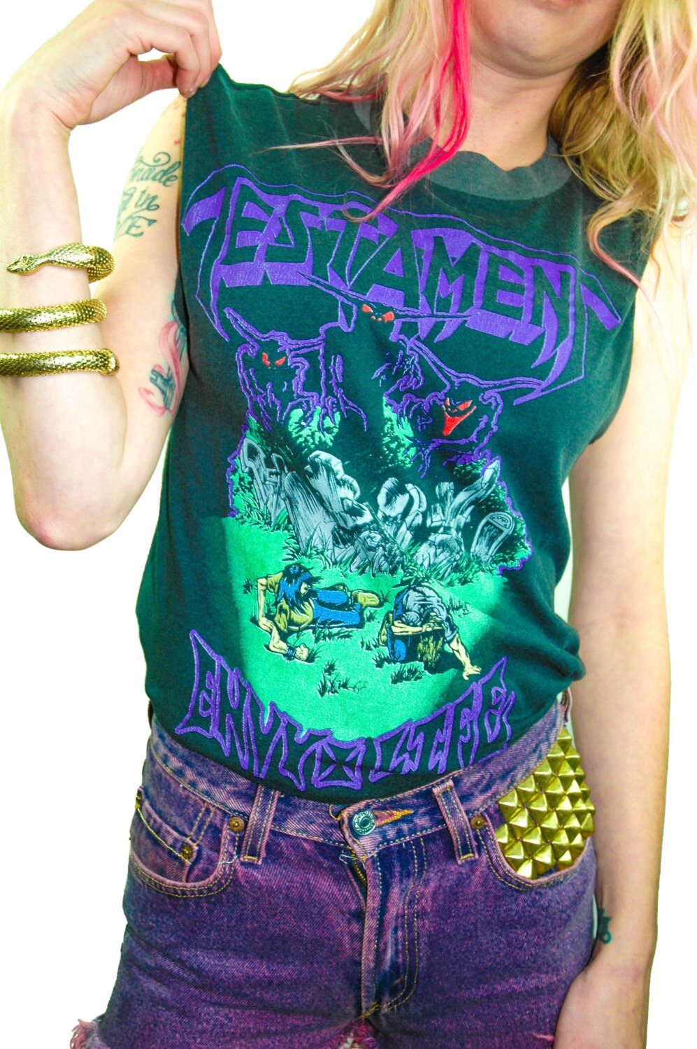 Vintage TESTAMENT Shirt 1980s Band Tee Concert Shirt Metallica Tee ...