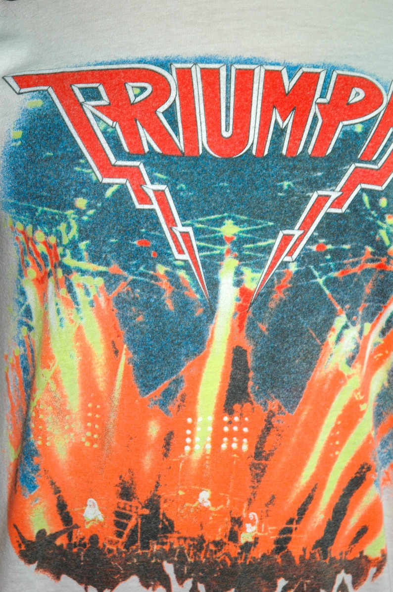 Vintage Triumph Shirt 1980s Concert Shirt Band Tee 1985-1986 Tour Boho ...