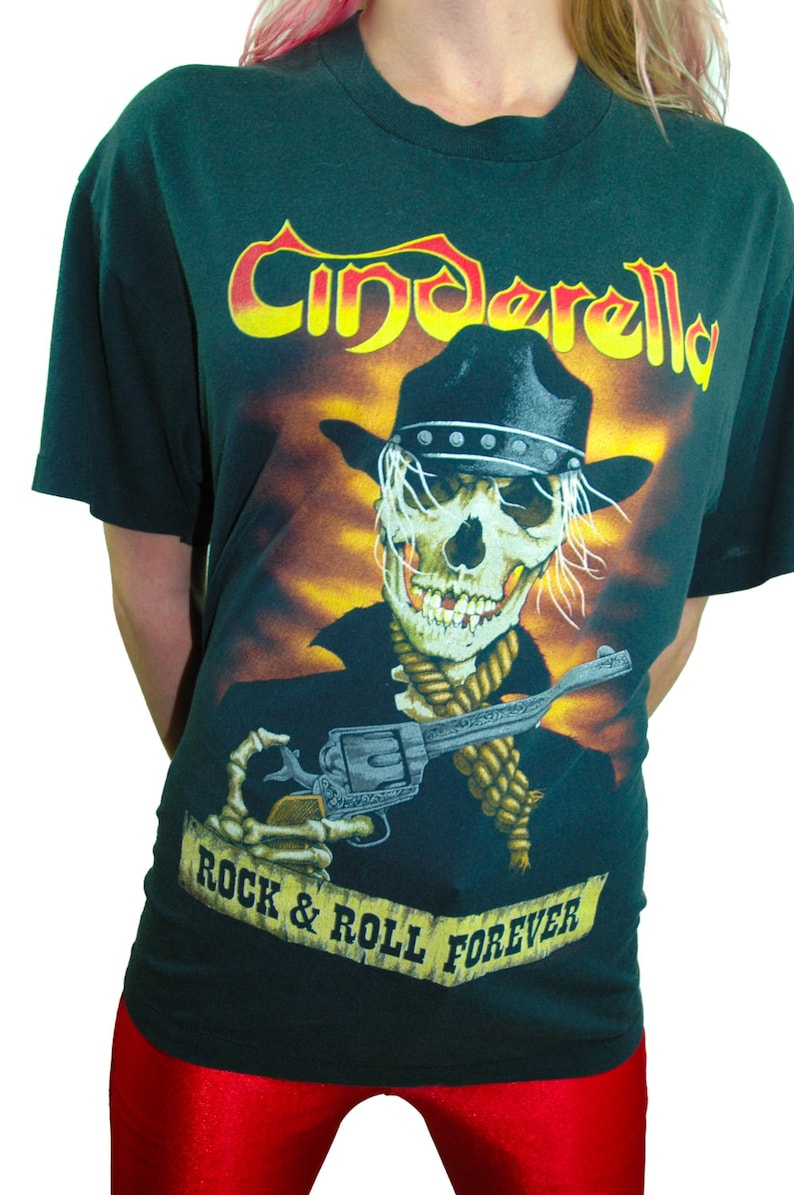 Vintage Cinderella Shirt 80s Band Tee Concert Shirt 80s Tee 80s Shirt ...