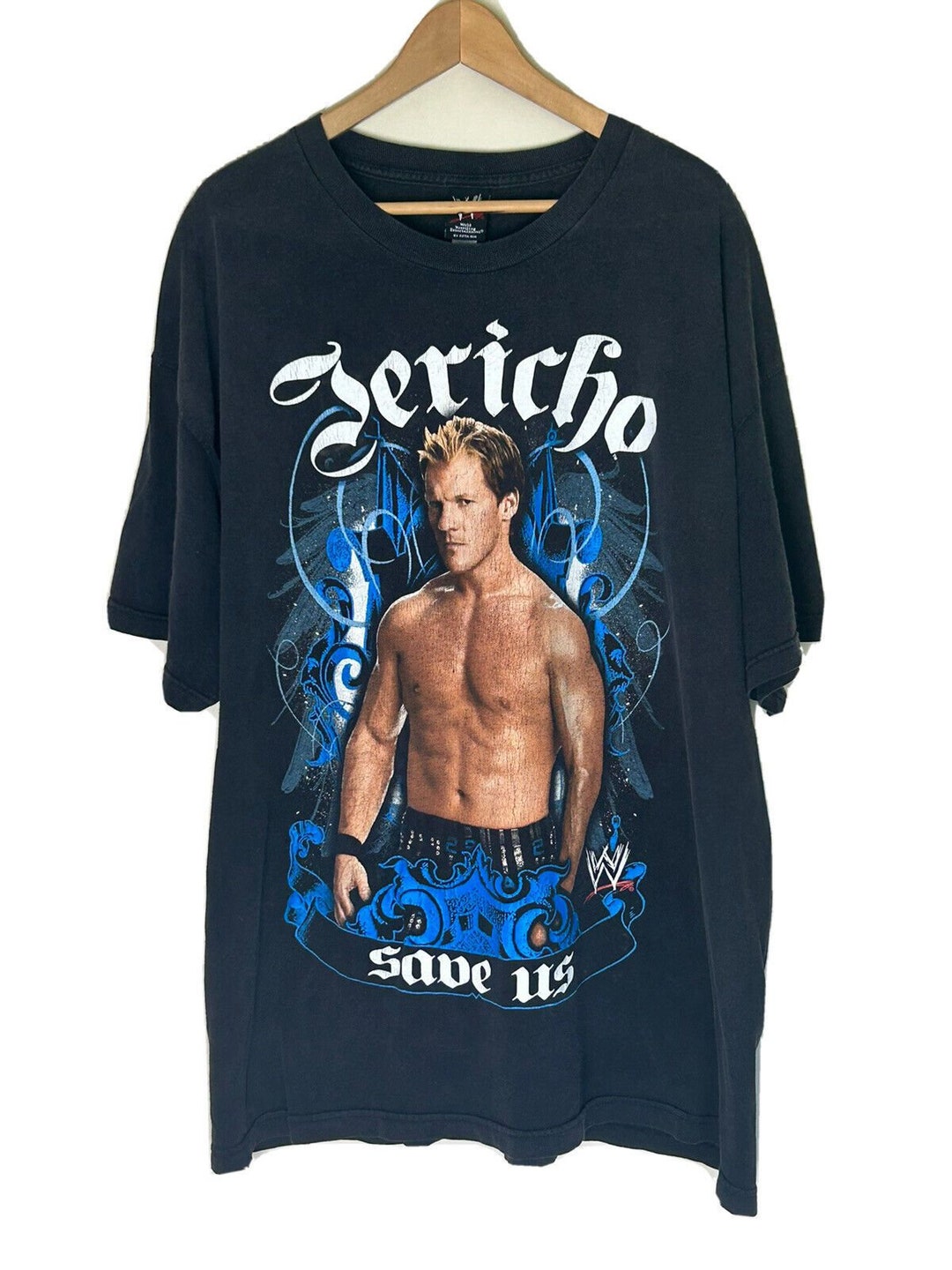 Vintage Chris Jericho Shirt Y2K Black Short Sleeve Crew Neck Wrestling ...