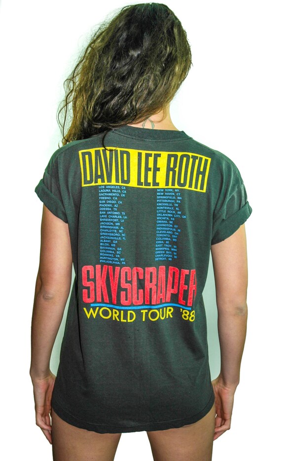 Vintage David Lee Roth Shirt 1988 Skyscraper World To… - Gem