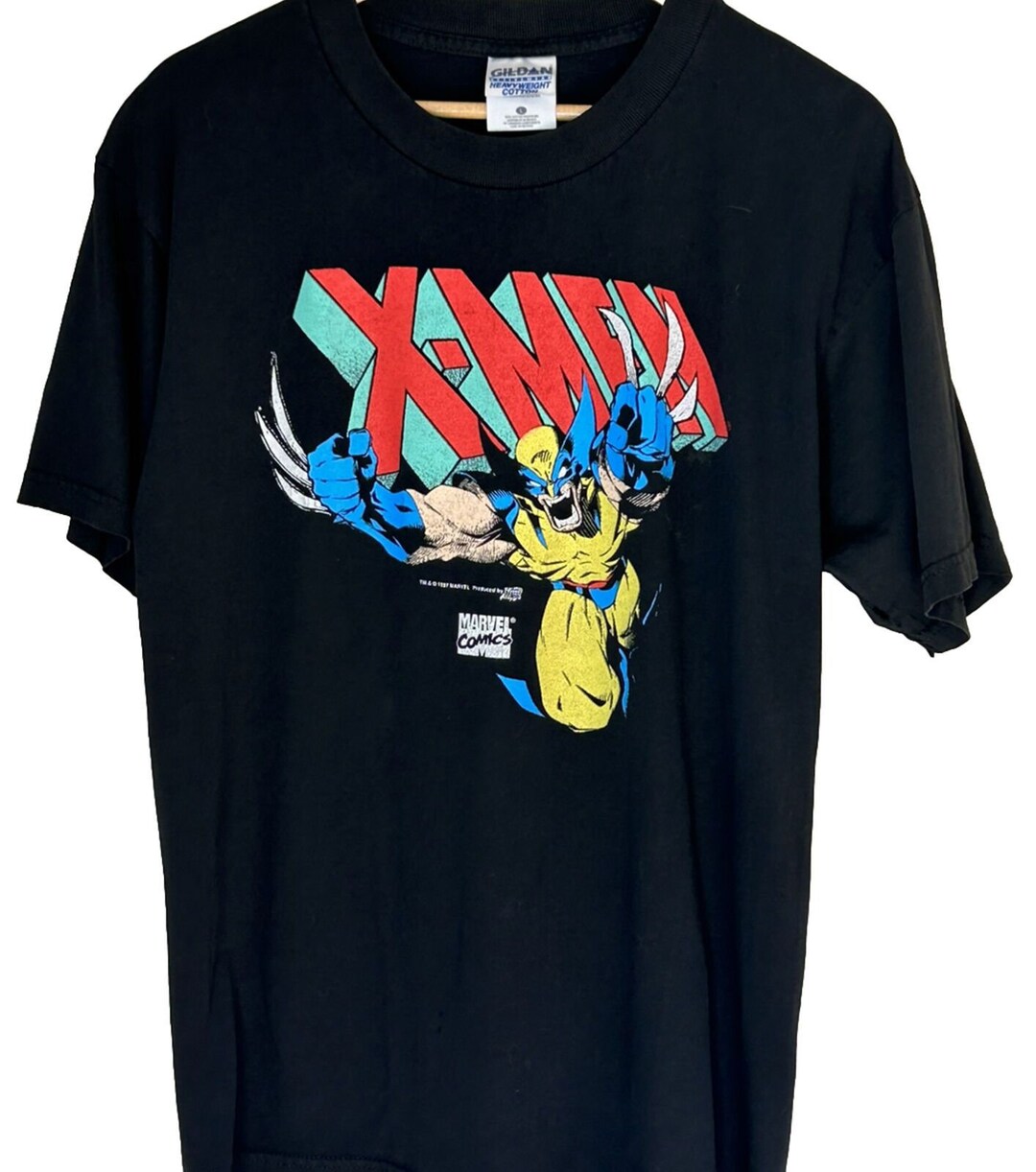 Vintage Wolverine Shirt 1997 Marvel Comics Black Gildan Heavyweight ...