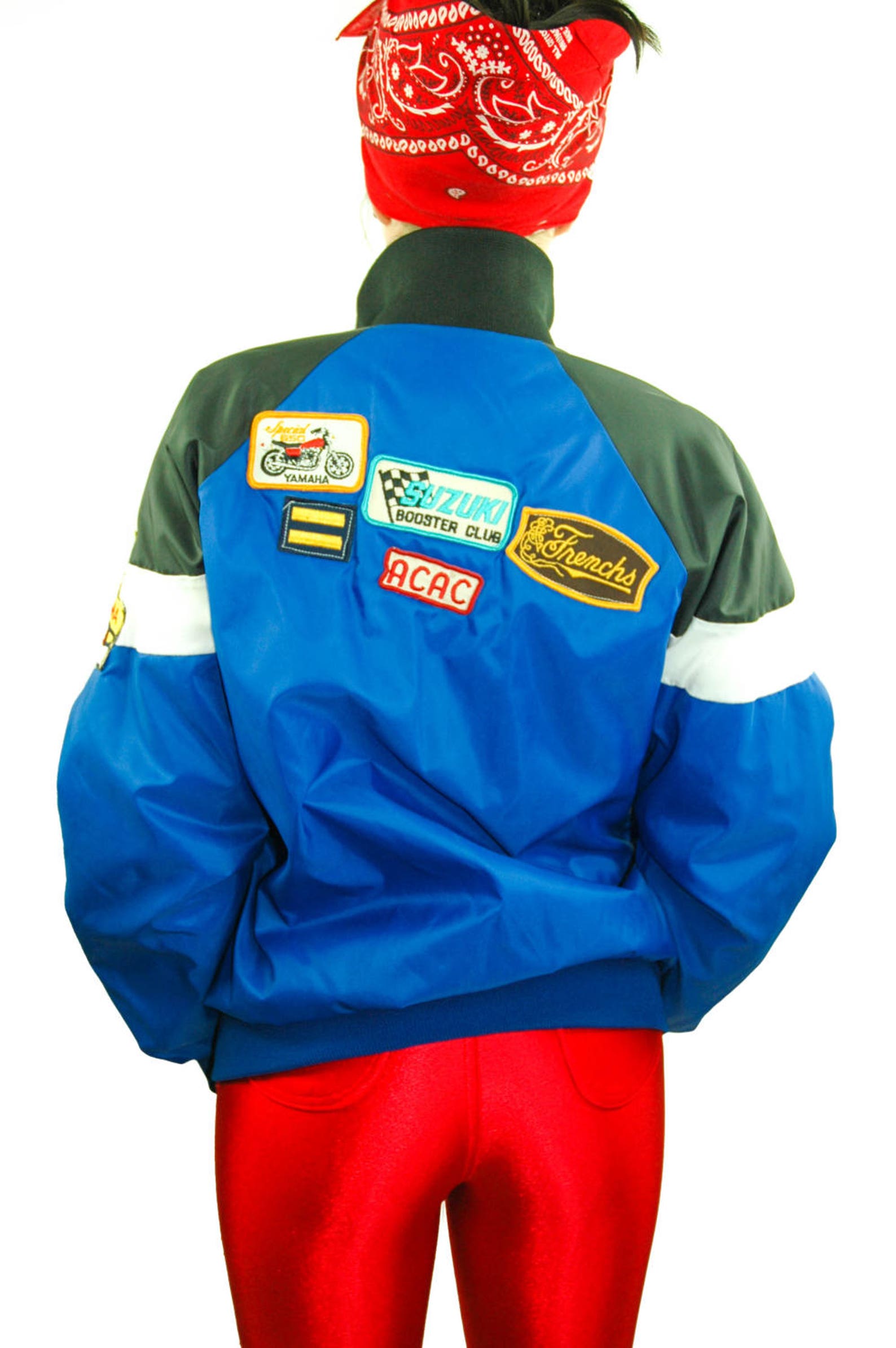 Vintage Yamaha Jacket Racing Patches 80s Motor Cross Biker Muscle Car ...