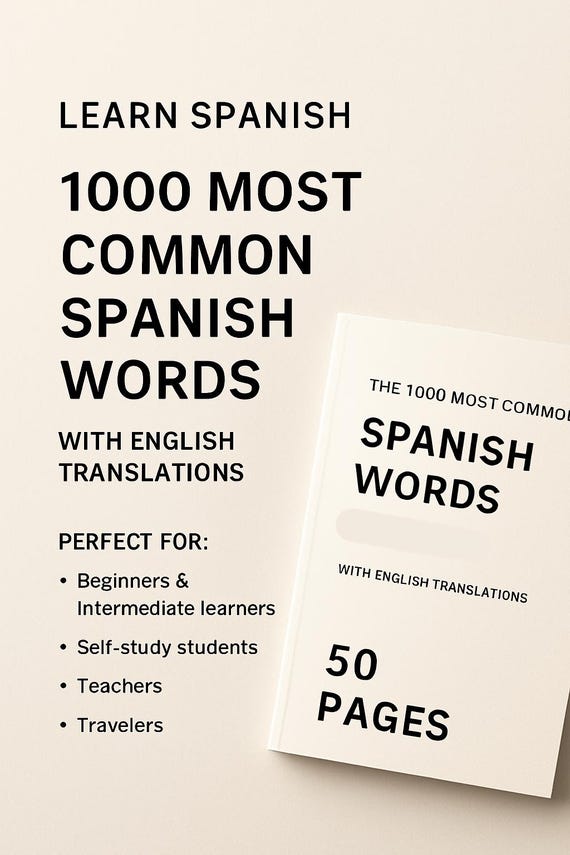 Spanish Words In English List