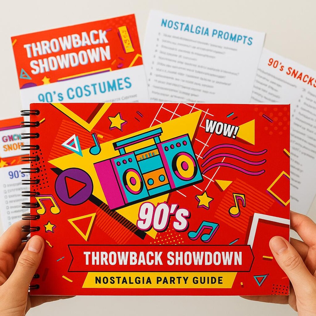 90s Party Pack Printable | Retro Game Night | Throwback Trivia, Costume ...
