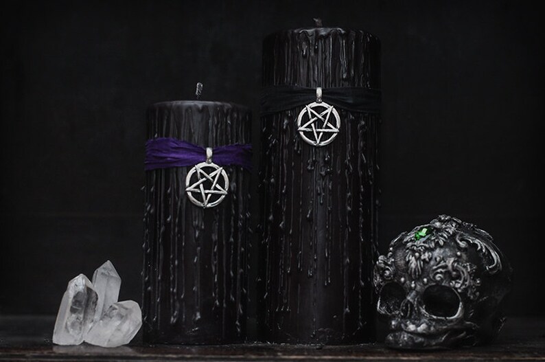 Witches black magic candle wicca ritual candle gothic | Etsy