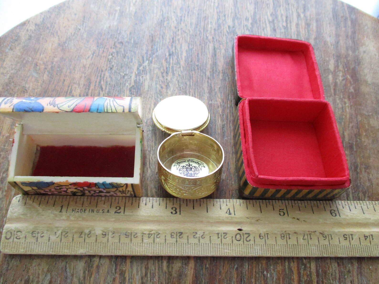 Vintage Small Mosaic Pill and Trinket Boxes Handcrafted Bone Lacquered ...