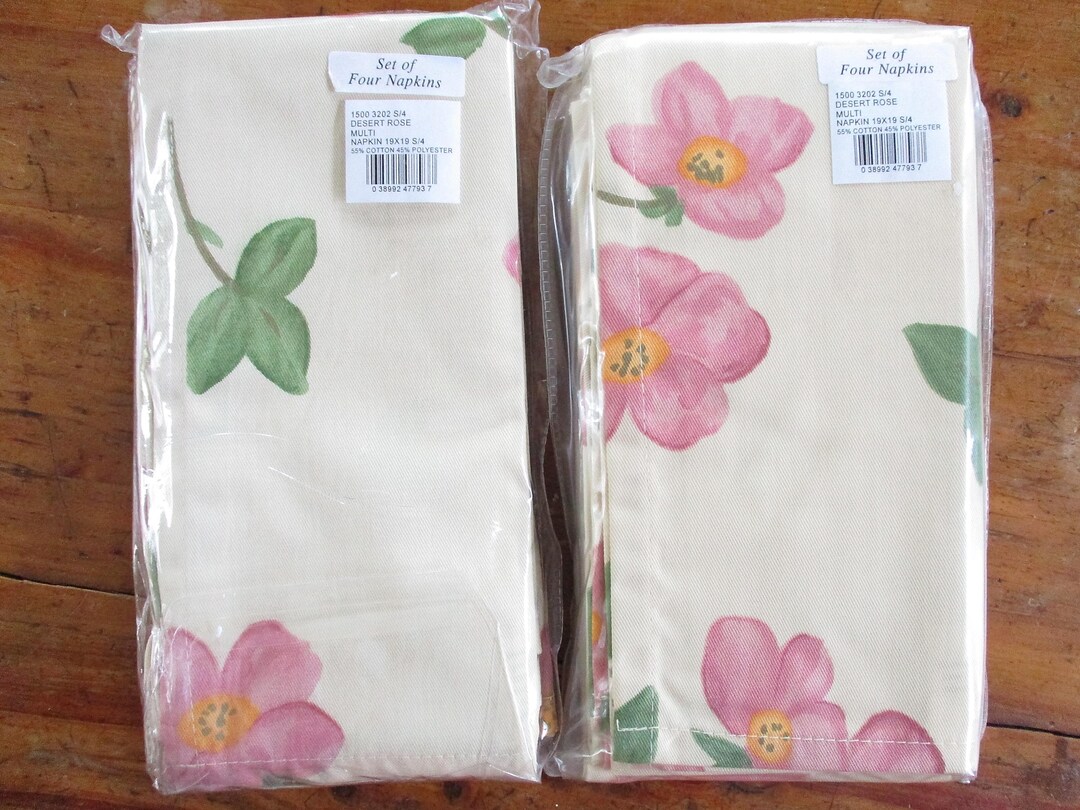 Desert Rose Table Napkins Franciscan NOS - Etsy