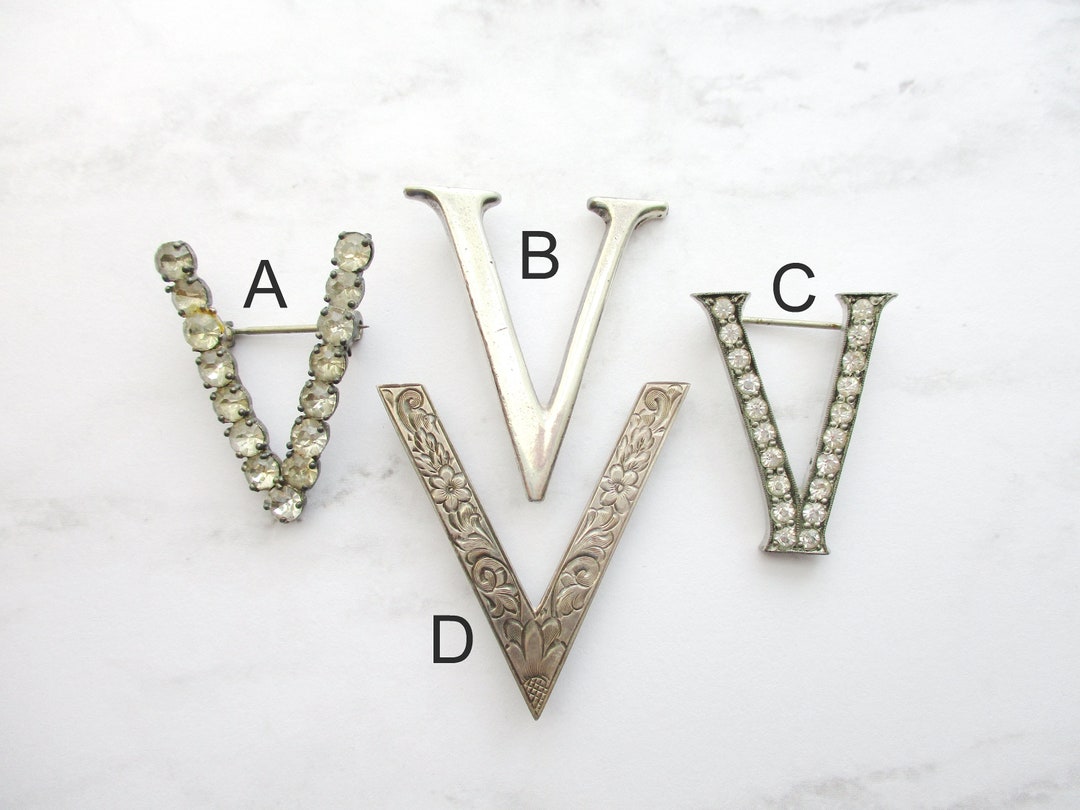 Vintage Sterling WWII Victory Pin V for Victory Pins Rhinestone Victory ...