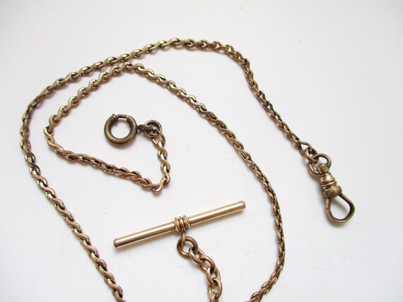Antique Edwardian GF Men's Watch Chain Goldstone Fob … - Gem