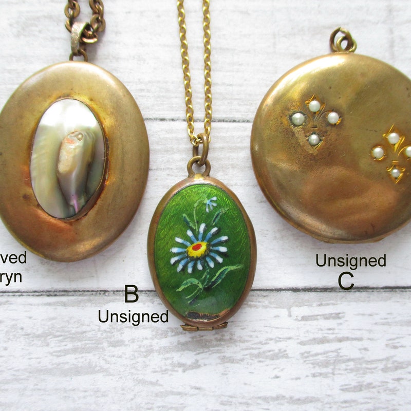 Enamel Locket - Etsy