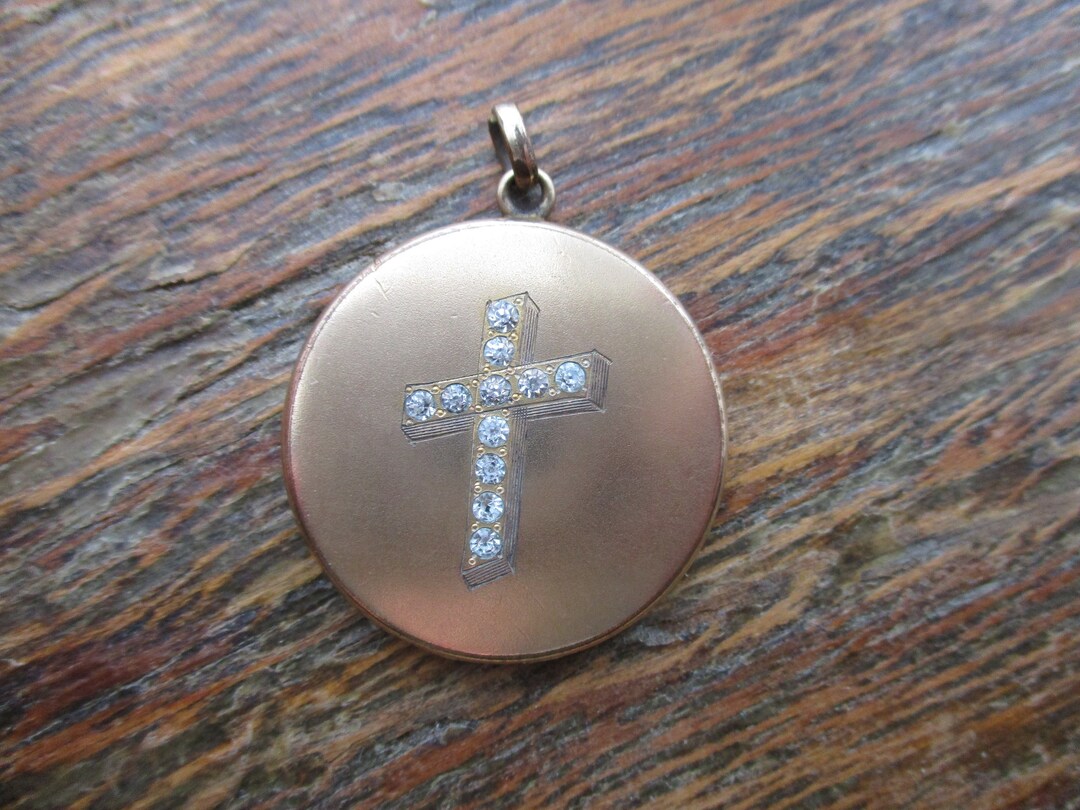 Antique GF Locket Cross Locket Photo Locket Antique Rose Gold Filled - Etsy