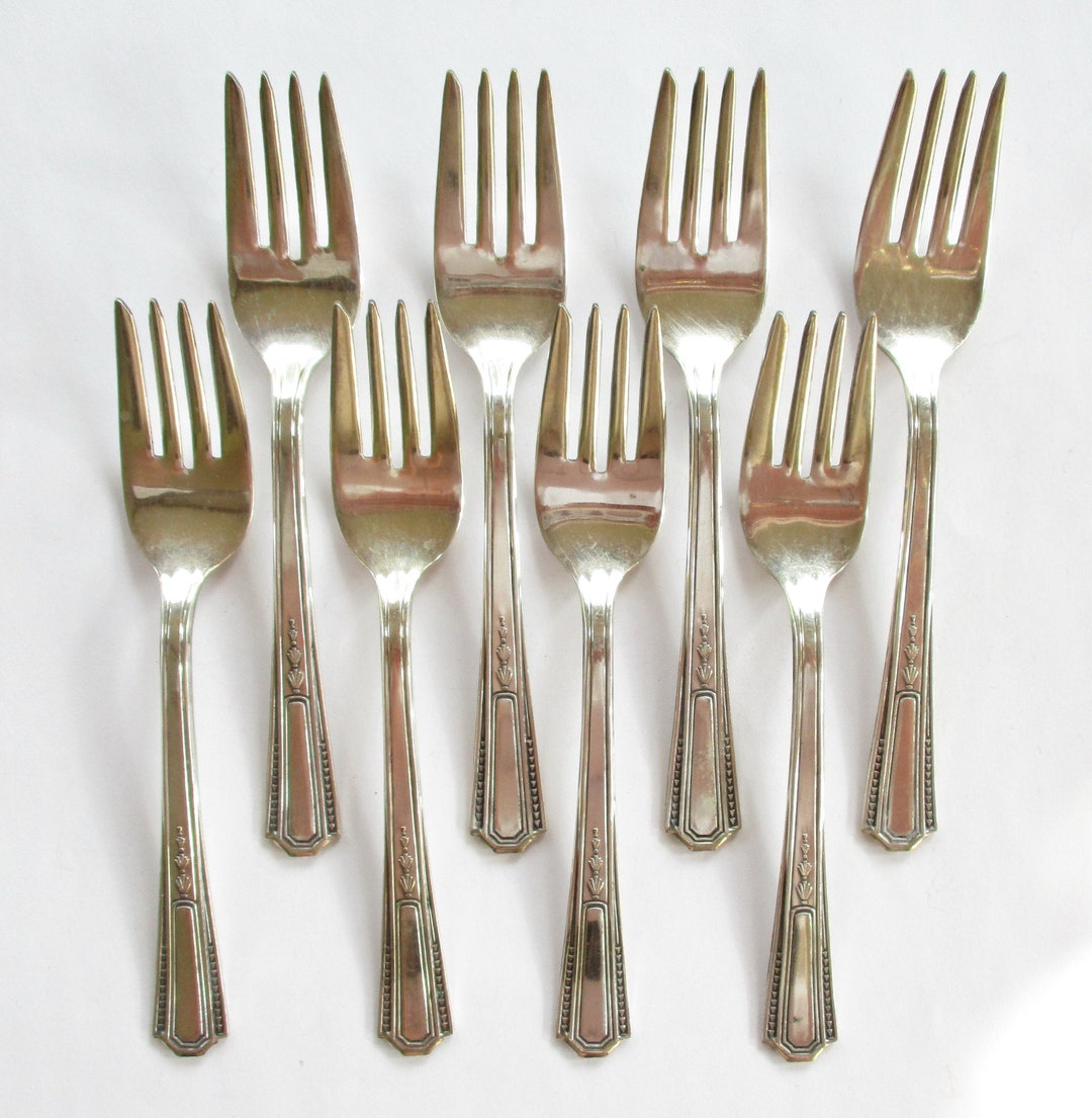 Vintage Fairfield Silverplate Set of 8 Dessert Forks CWO - Etsy