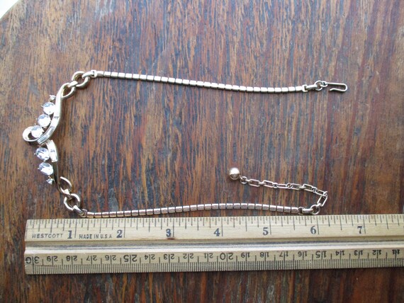 Vintage Signed Crown Trifari Pat Pend Gold Tone Rhine… - Gem