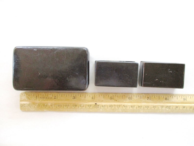 Antique Victorian Lacquered Black Paper Mache MOP Snuff Trinket Boxes ...