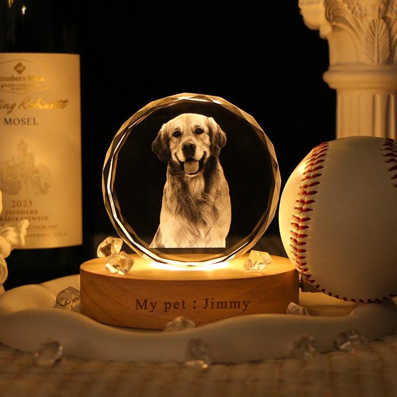 Crystal Photo of Dog - Etsy