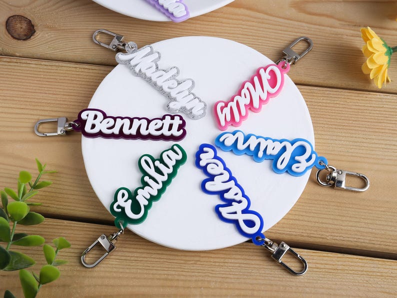 Personalized Acrylic Keychain,custom Name Keychain ,acrylic Name Tag ...