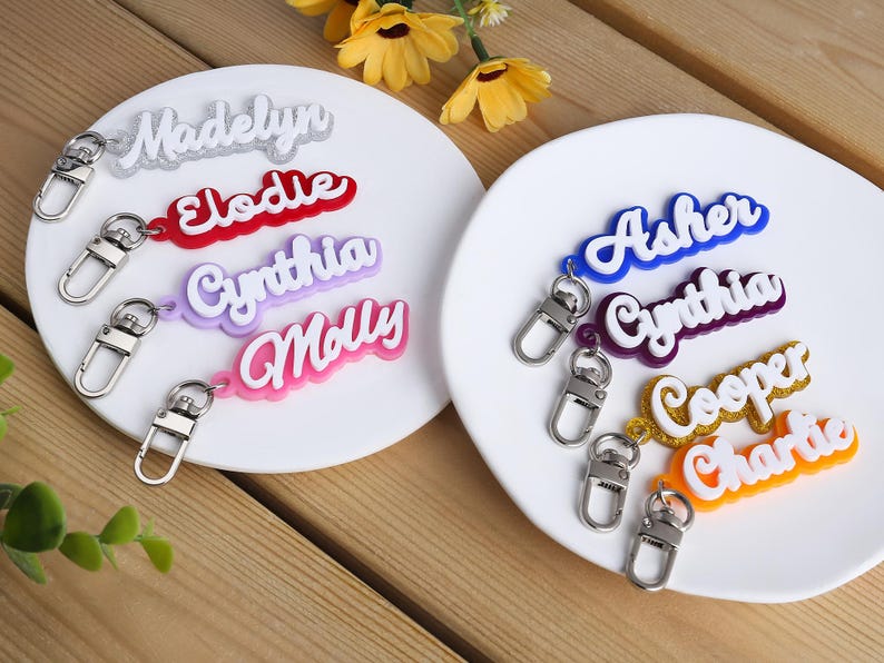 Personalized Acrylic Keychain,custom Name Keychain ,acrylic Name Tag ...