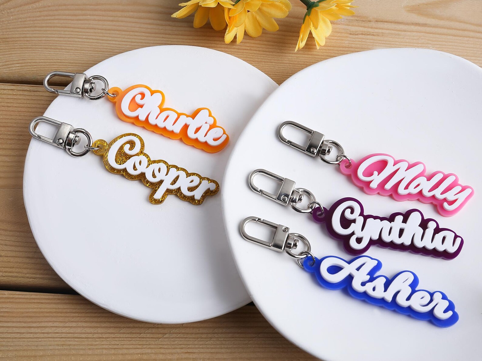 Personalized Acrylic Keychain,custom Name Keychain ,acrylic Name Tag ...