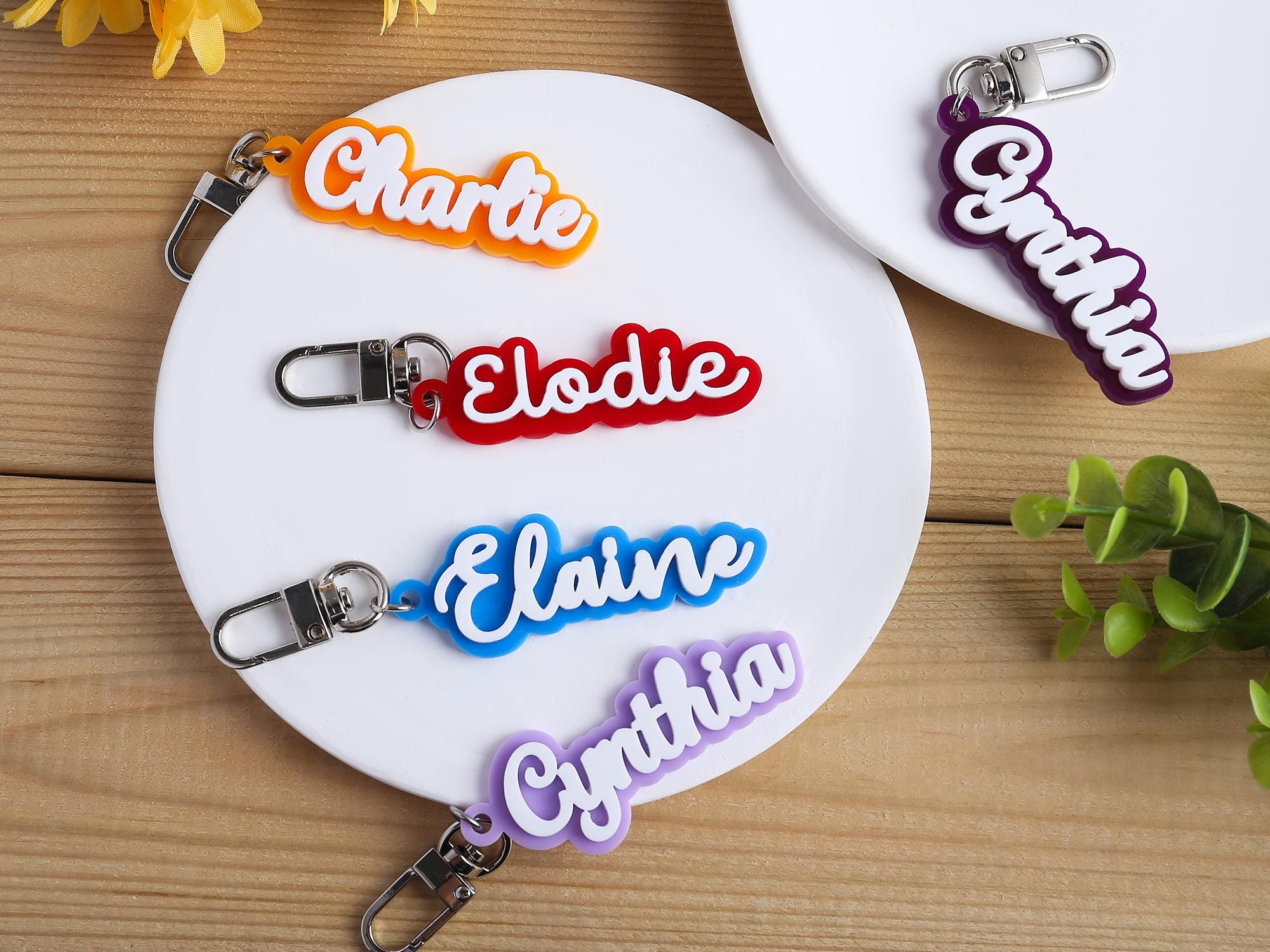 Personalized Acrylic Keychain,custom Name Keychain ,acrylic Name Tag ...