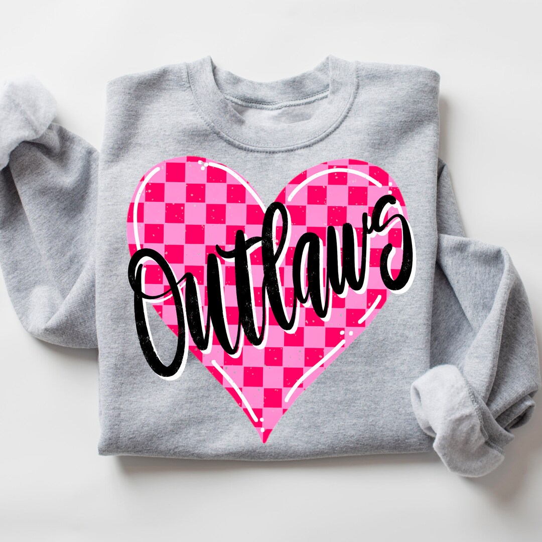 Outlaws Valentine Mascot Shirt Design, Valentines Day Png, Valentine ...
