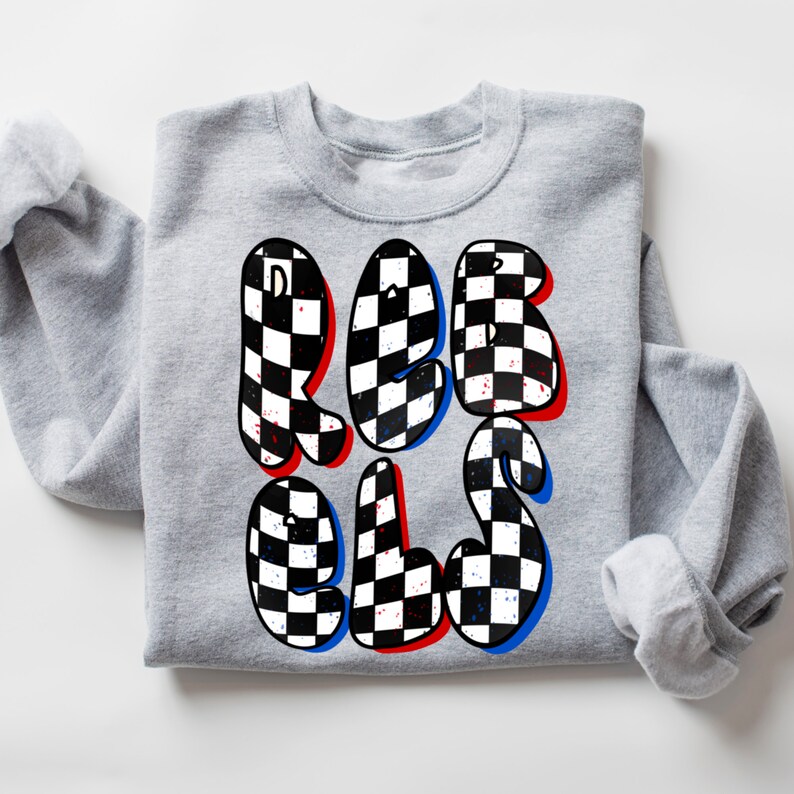 Varsity Rebels Red & Blue Checkered Mascot Shirt Design, Retro ...