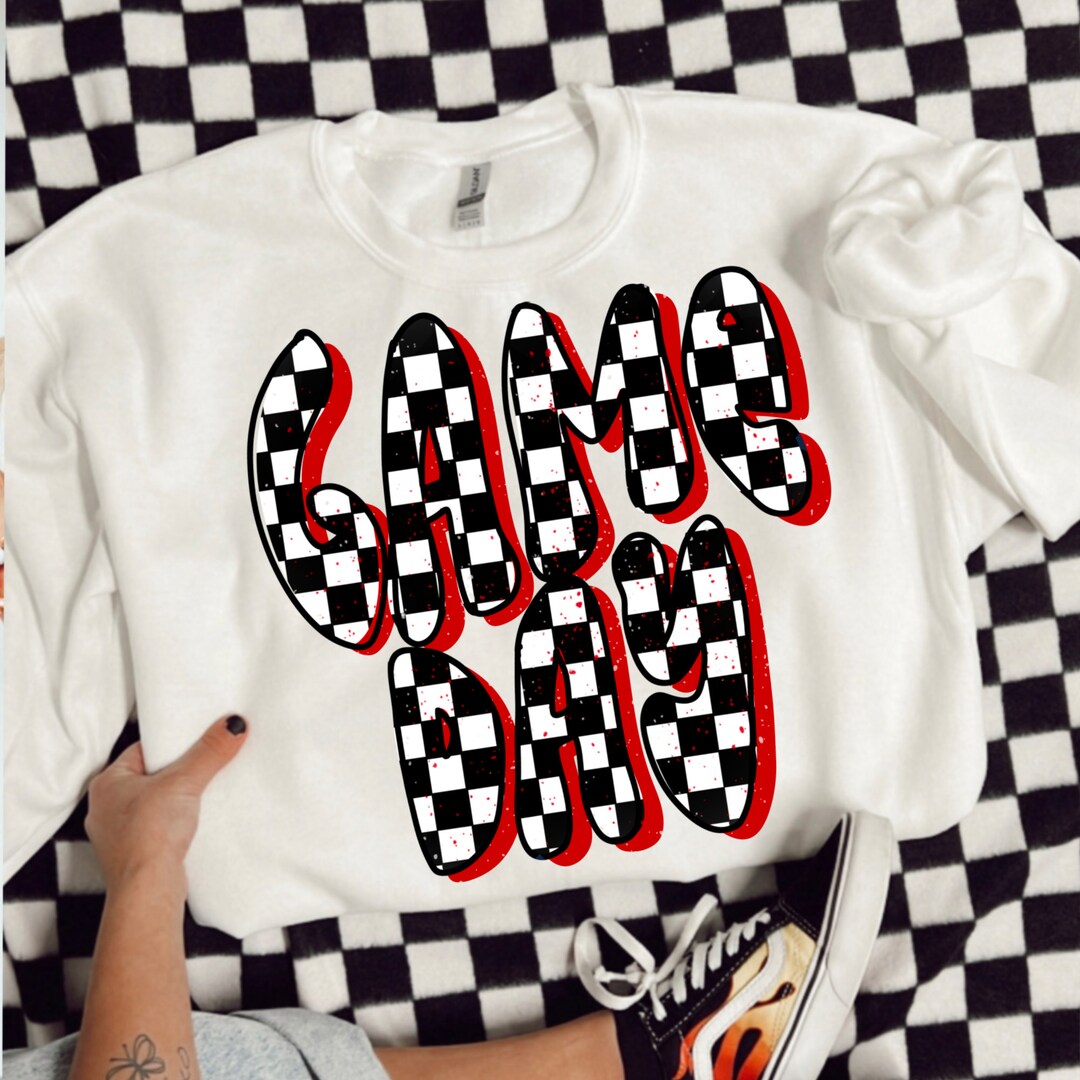 Varsity Game Day Checkered Mascot Shirt Design, Retro Checkered Png, Skater Checkered Digital ...