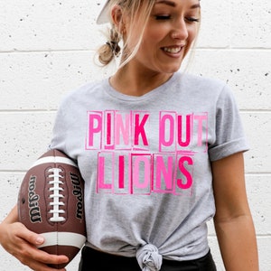 Pink Out Lions Fight Like a Lion Digital Download/ Pink Out - Etsy