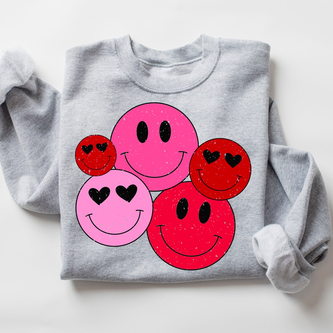 Happy Face T-shirt Design Bundle, Happy Face Png for Dtf or Sublimation ...