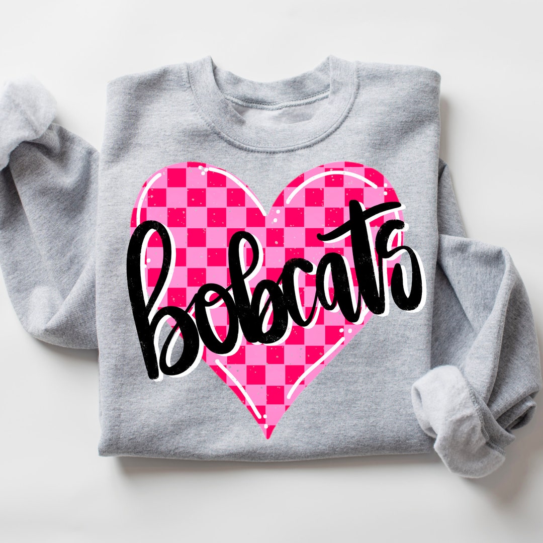 Bobcats Valentine Mascot Shirt Design, Valentines Day Png, Valentine ...