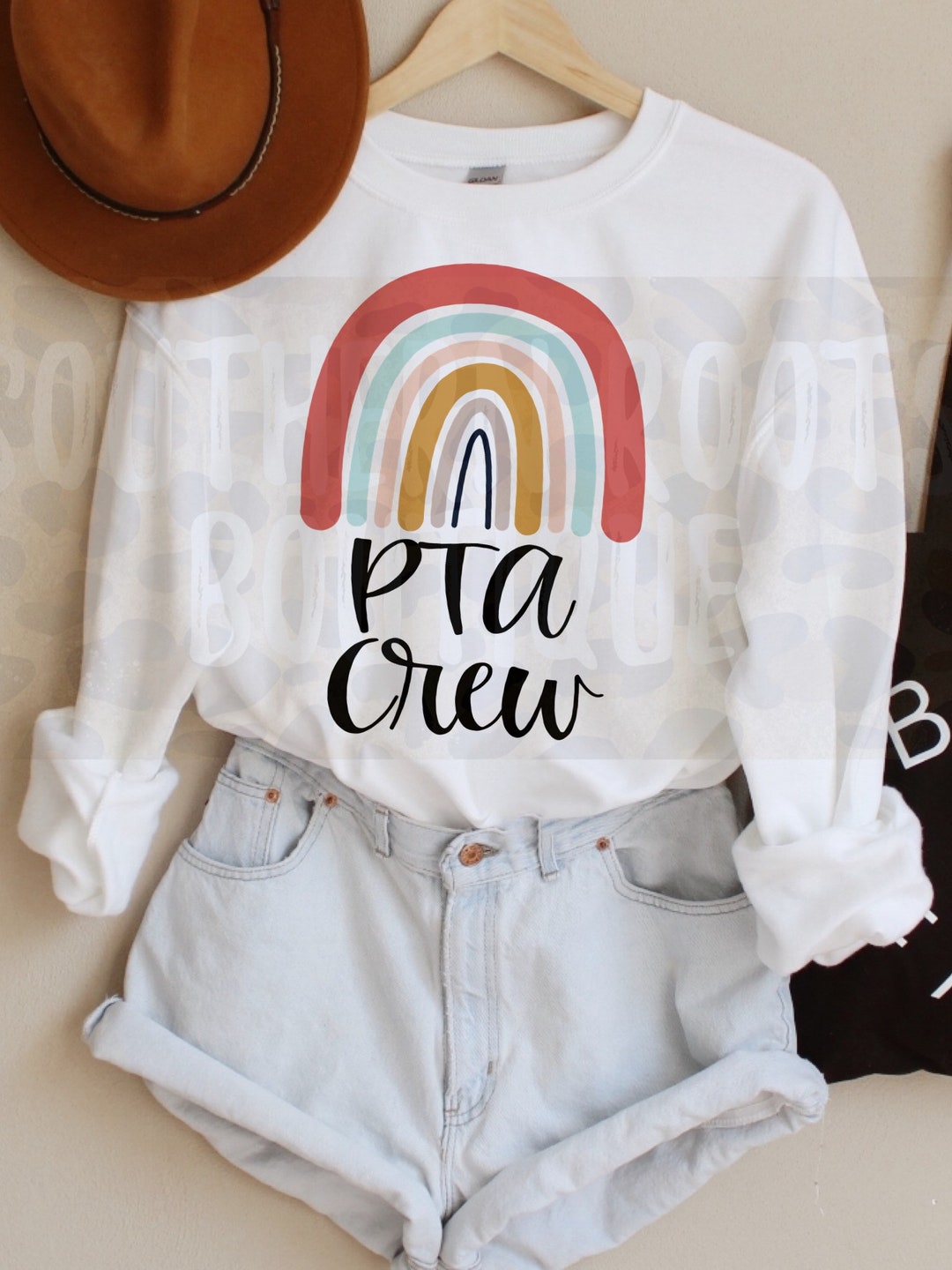 PTA Crew Rainbow Design DIGITAL DOWNLOAD Back to School Png/ - Etsy