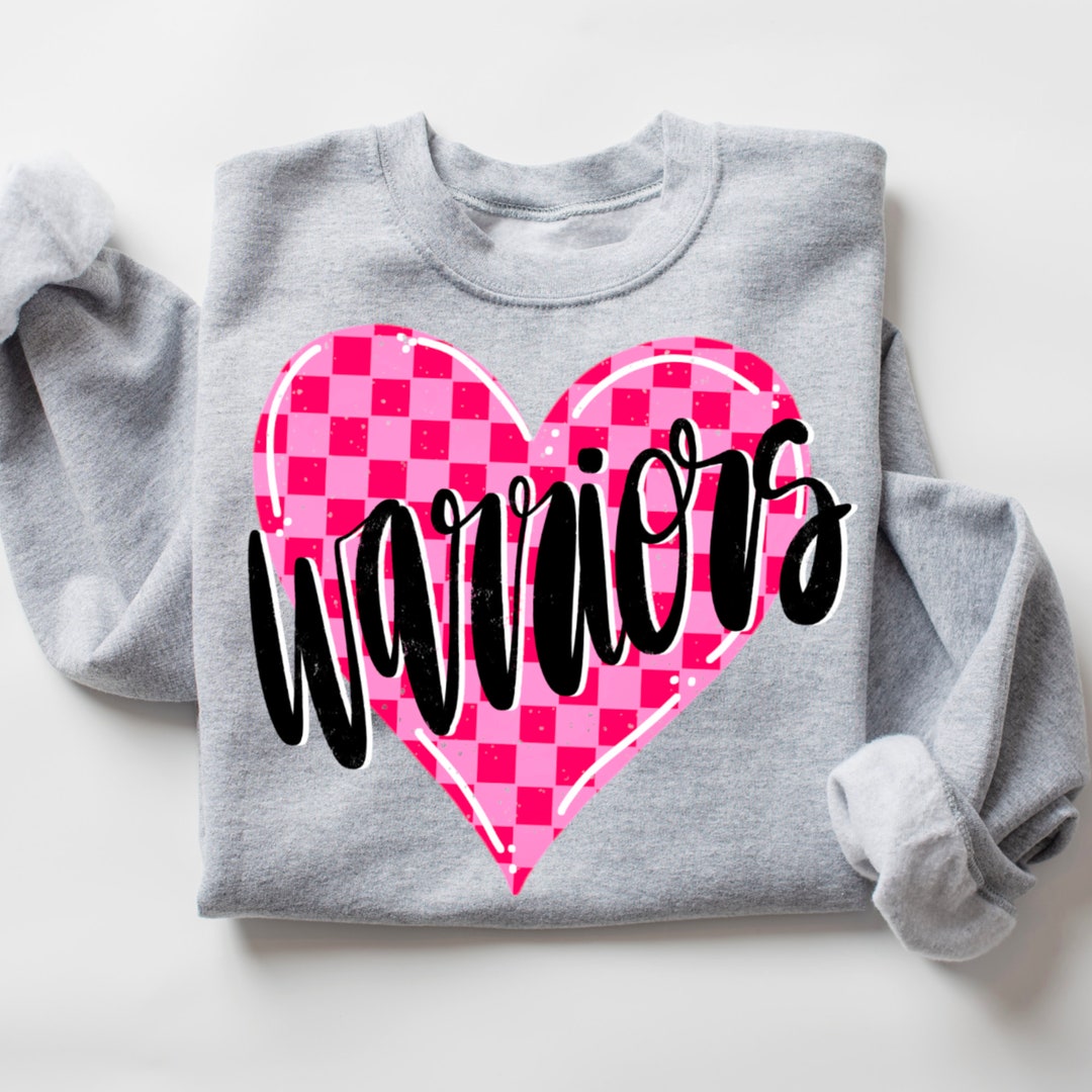 Warriors Valentine Mascot Shirt Design, Valentines Day Png, Valentine ...