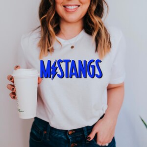 Mustangs Custom School Mascot Digital Download Red & Black - Etsy