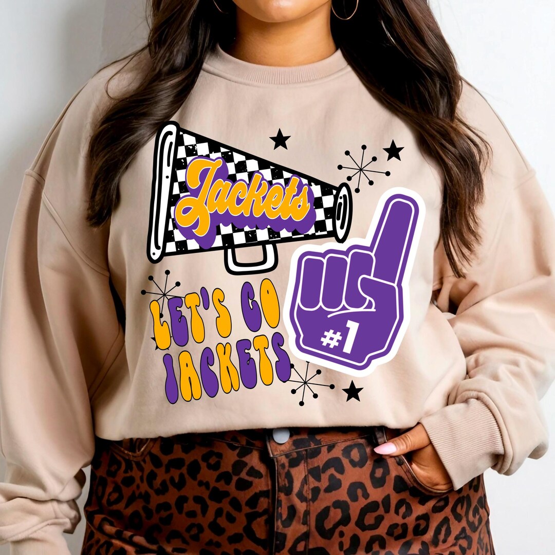 Jackets Purple and Gold School Mascot PNG - Printable Digital File for ...