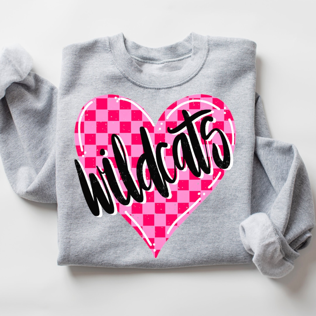 Wildcats Valentine Mascot Shirt Design, Valentines Day Png, Valentine ...