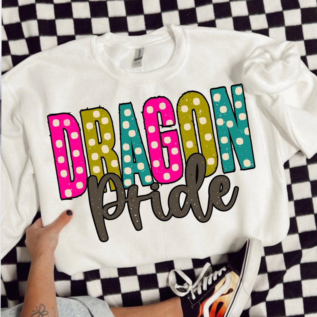 Dragon Pride Funky Grunge High School Mascot Png, School Mascot ...
