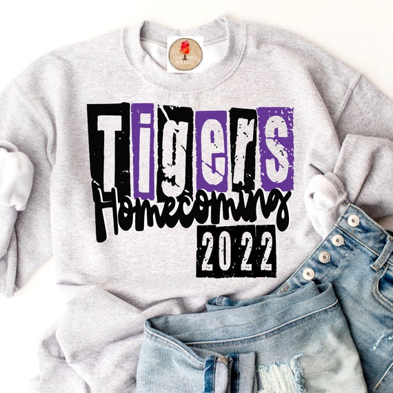 Tigers Homecoming Png Purple Black Digital Download Yellow - Etsy