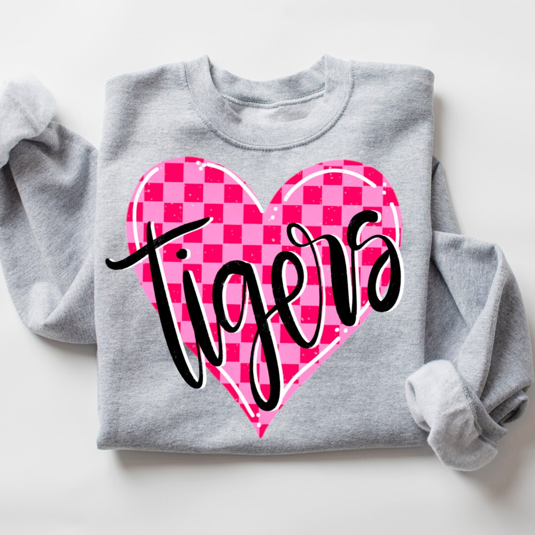 Tigers Varsity Valentine Mascot Shirt Design, Valentines Day Png ...