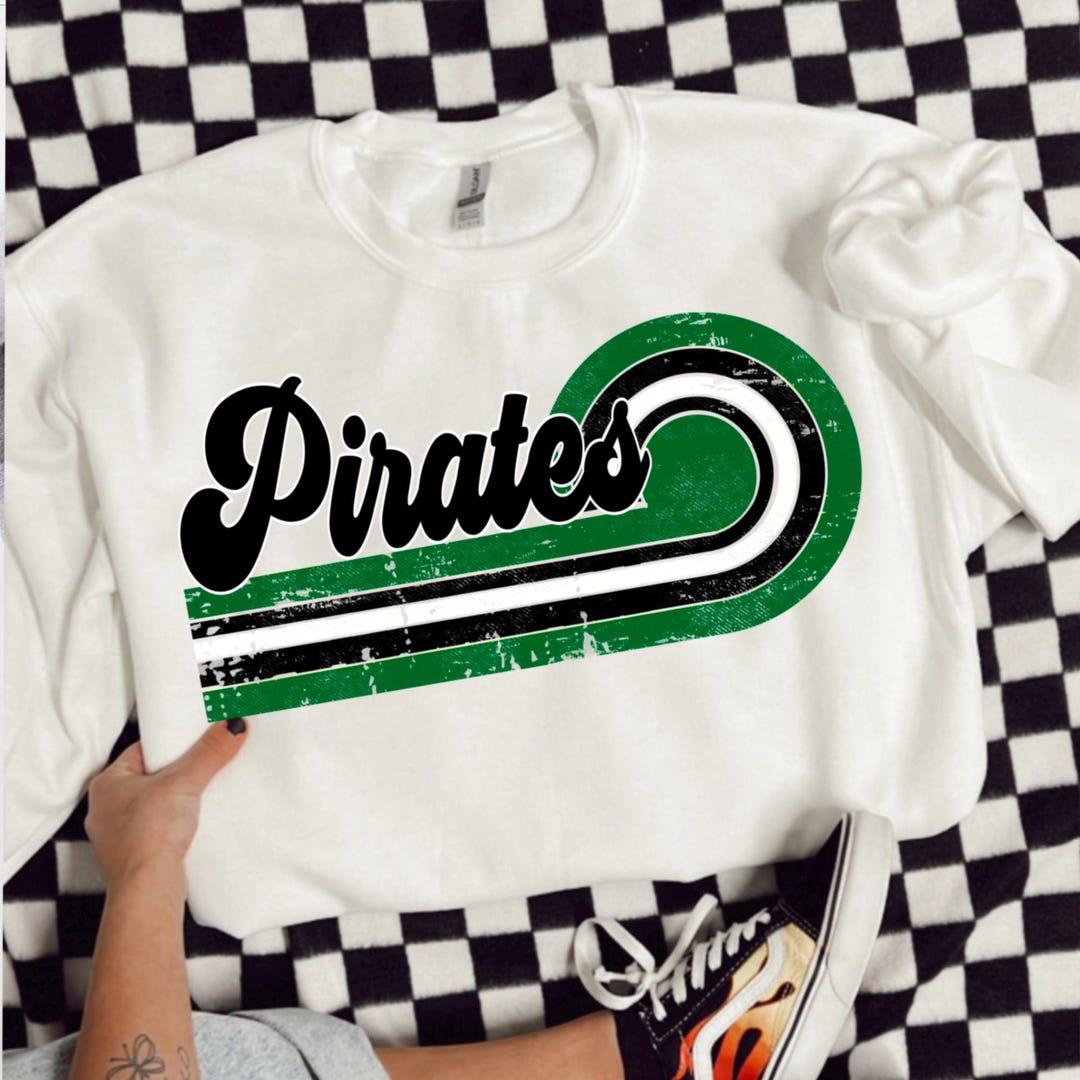 Pirates Green Retro Varsity Png, Basketball Mascot,varsity Mascot ...
