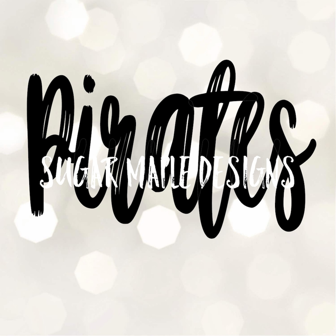Pirates Calligraphy Mascot Digital Design Download/ Mascot - Etsy