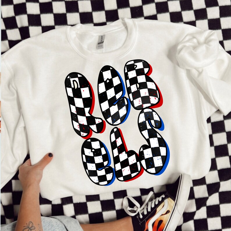 Varsity Rebels Red & Blue Checkered Mascot Shirt Design, Retro ...