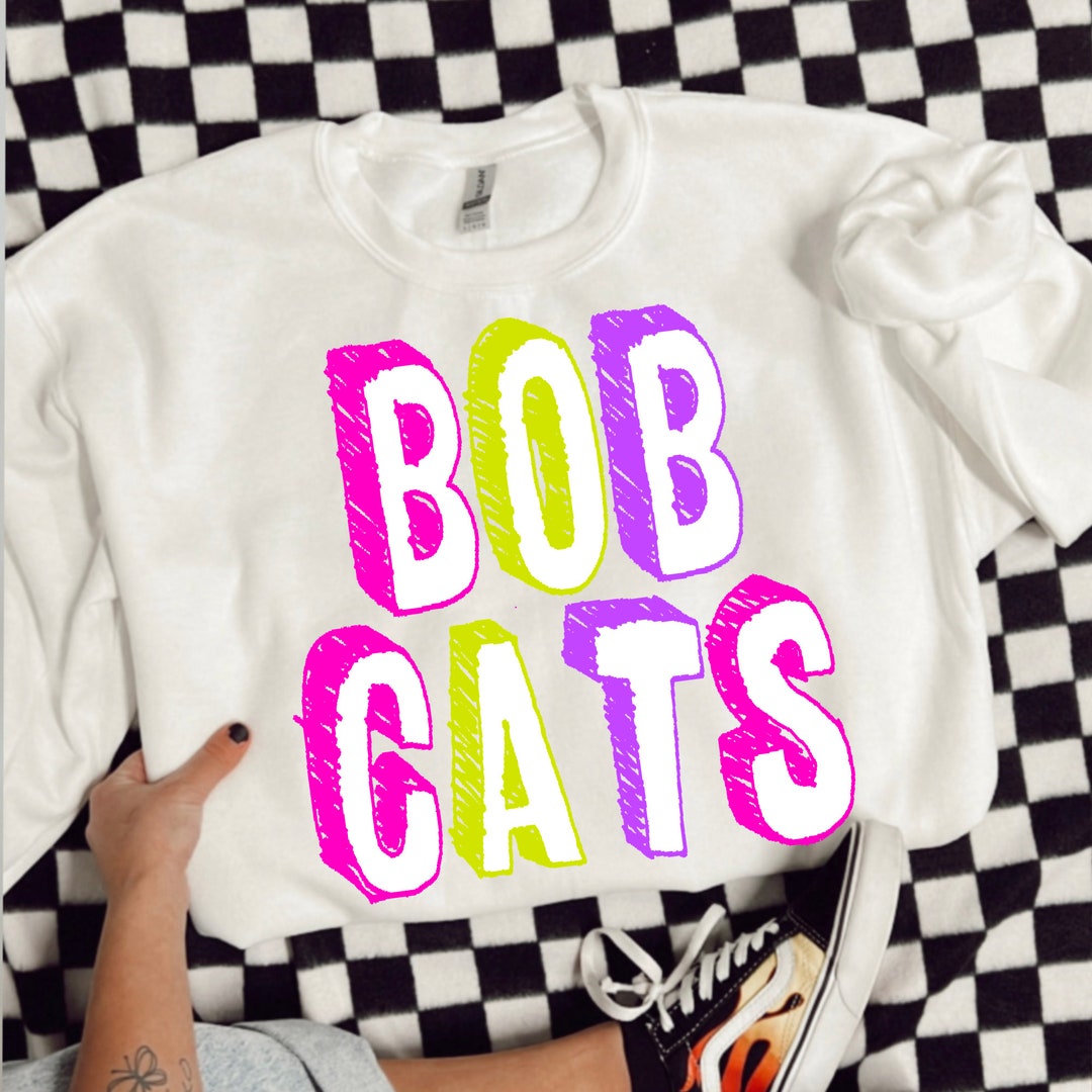 Neon Bobcats Varsity Mascot Design for High School Mascot, School ...