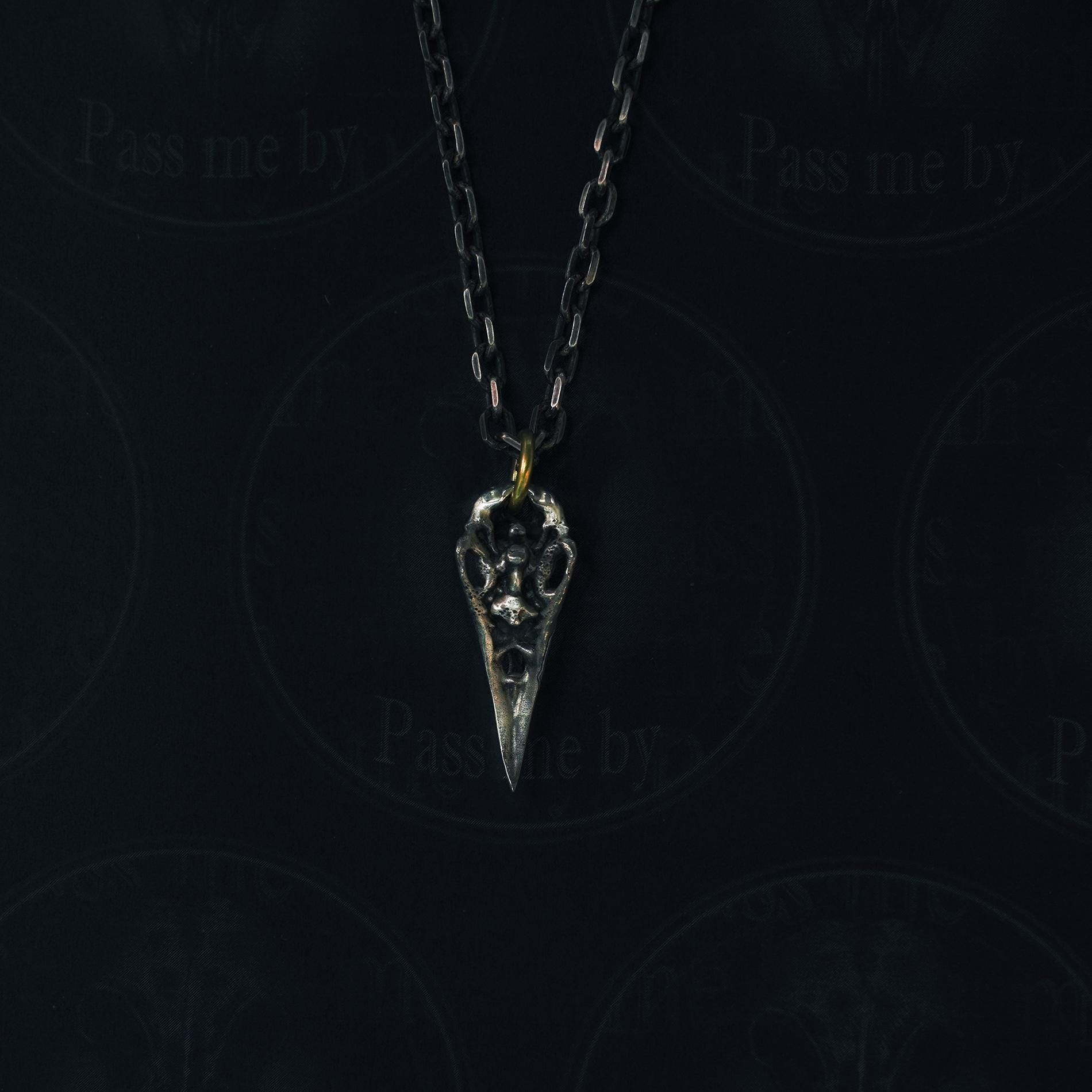 Raven Skull Necklace - Etsy