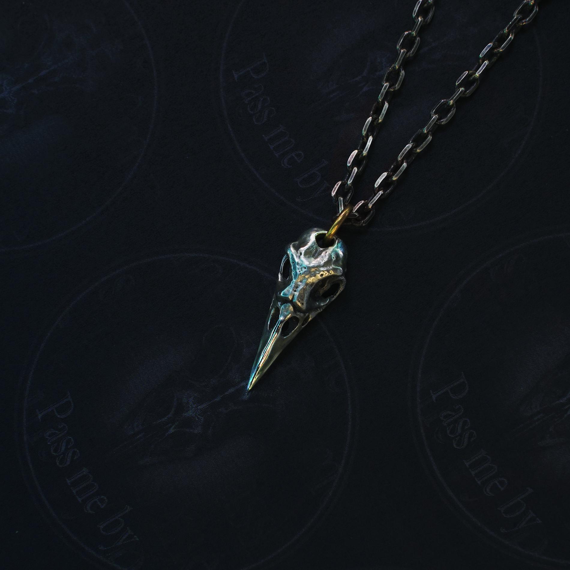 Raven Skull Necklace - Etsy